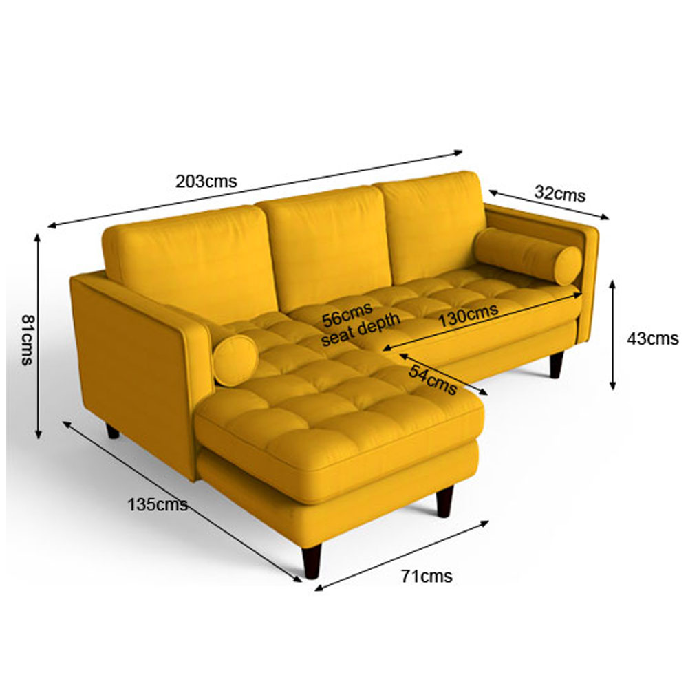Canary Yellow Sectional Sofa