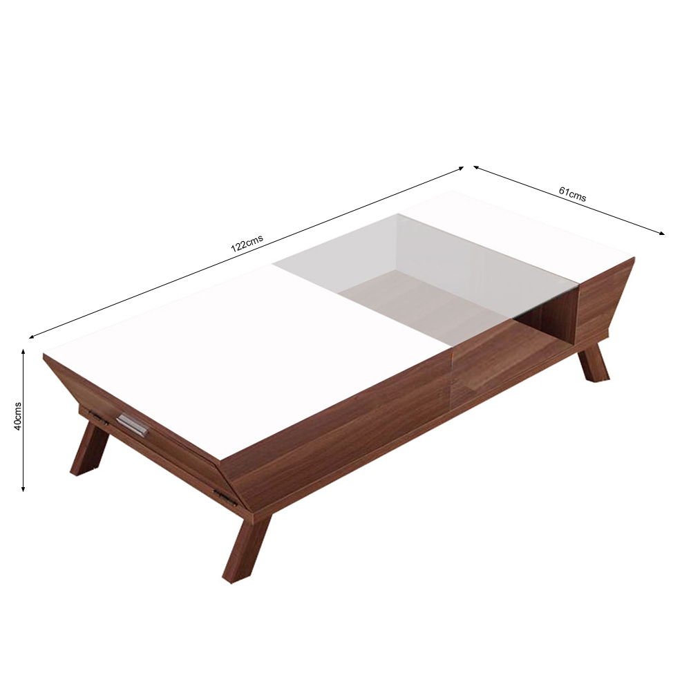 Trapezoidal Center Table | White | Rainforest Italy