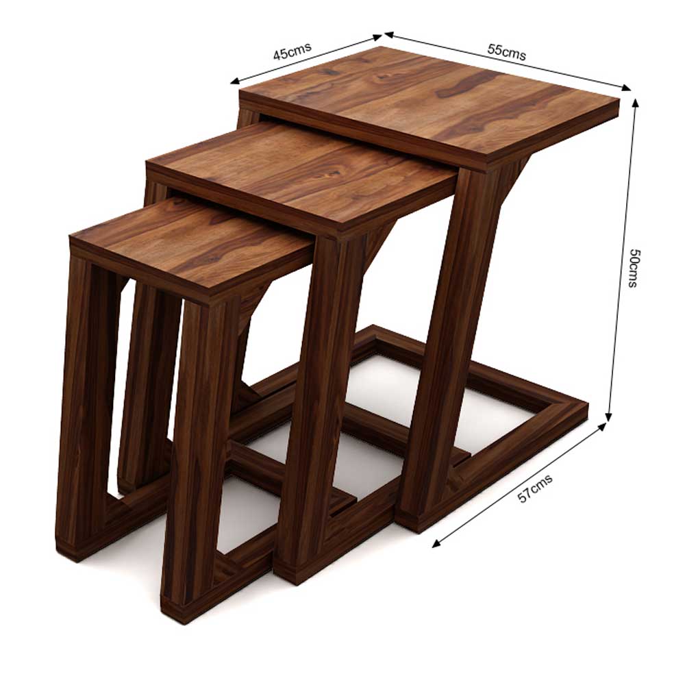 Tilt Nested Stool | Set Of 3 | Rainforest Italy